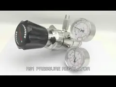 Adjustable High Pressure Dual Stage Pressure Regulator With Gauge Ball Valve Relief Valve