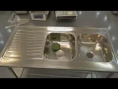 size in 120 x 60cm stailess steel kitchen double basin sink with board