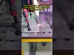 Hand-held laser welding four millimeter stainless steel.