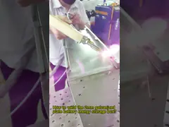 Handheld laser welding 2mm galvanized plate battery energy storage box.