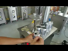23cans/Min Beverage Can Sealing Machine , 2 rollers Plastic Can Sealing Machine