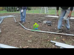 Single Span Plastic Film Tunnel Greenhouse Clear UV Resistant