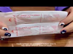 China 1ml Insulin Injection Syringe With Fixed Needle Concentric 100 Units Or 40 Units for sale