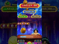 Dual Touch Screen Slot Machine Board Game Aladdin Lamp Free Bonus