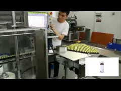 30ml volume 400 speed vertical round bottle labeling machine