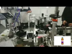 Dual label head rotary type vertical round bottle labeling machine