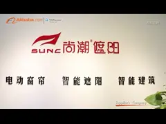 Customized Motorized Zip Track Blinds Windproof Waterproof Zip Screen Roller Blinds