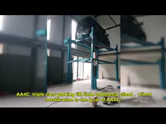 AA4C triple cars parking lift 3 cars parking system in Indonesia