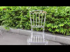 Crystal Ice Napoleon Back Resin Chiavari Chair Event Furniture For Wedding