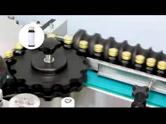 Rotary type high speed non-stop vertical round plastic bottle labeling machine