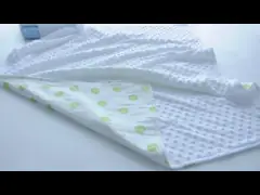Summer Gauze and Minky Dot Two Ply Baby Blanket