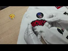 Skull Custom Embroidered Letter Patches With Merrow Border Adhesive Backing