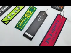 Promotion Gift OEM Custom Logo Keychain ,  Embroidered Keychain Tag