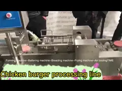Chicken nuggets and beef burger processing Industrial automatic meat steak press raw patty forming b