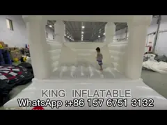 당을 위한 베드를 뛰어넘는 장식과 결혼하는 부풀게할 수 있는 경비원 성 13ft*11.5ft*10ft 하얀 점퍼 바운시 캐슬
