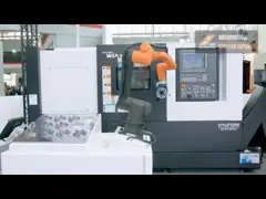 비젼 시스템 온로봇 그리퍼와 한화 6 주축 코봇 팰리타이저 HCR-12 협력적 로봇 팔