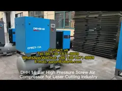 16bar 8bar all in one rotary screw compressor for laser cutter 15Kw 20HP