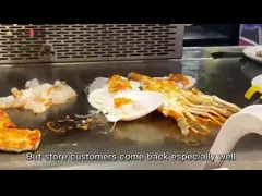Restaurant 380V Satinless Steel Teppanyaki Grill Table
