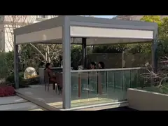 SUNC Motorized Aluminum Pergola with Zipscreen Blinds