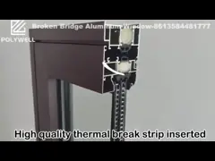Double Glazed Aluminum System Windows 7m With Thermal Break Strip Inserted