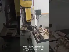 Faucets Industrial Automatic Robot Grinding Machine With 2 Robot Cell