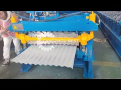 China Powerful 5.5kw Motor Driven Corrugated Sheet Rolling Machine 12m/Min for sale