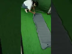 China 40D Nylon TPU Inflatable Mountain Sleeping Bags Built In Foot Pump Portable Air Mattress for sale