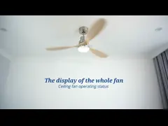 China OEM 110v Solid Wood Smart Ceiling Fan Color Changing Led Light AC Motor for sale