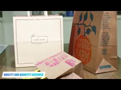 Foldable Grocery Supermarket Small Flat Handle Paper Bag