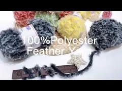 China hot sale hand knitting novelty 100% polyester feather yarn