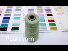 Factory wholesale price viscose polyester Pearl crochet blend yarn DIY hand knitted thread
