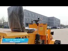 China Strong Power 1800W Electric Small Wheel Loader Mini Front End Loader HTEL12 for sale