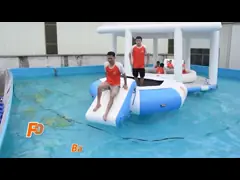 Inflatable Floating Island With Water Trampoline