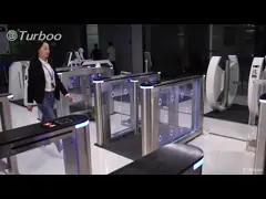China High Security Swing Turnstile Barrier Fully Automatic Access Control With QR Code Reader for sale