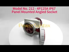 High Current 125A 3 Phase Industrial Socket Inclination Type 975G Weight