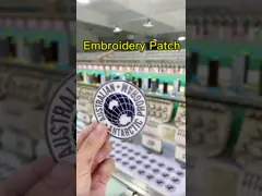 Custom Embroidered Hat Patches Paper Backing Iron On Embroidery Patches For Clothes