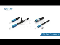 SC/APC Single-mode Green Pre-Embedded Fast Connector for FTTH Drop Cable Field Installation