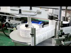 100ml Milk Round Bottle Sticker Labelling Machine With Mitsubishi PLC System