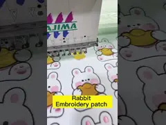 OEM Custom Iron On Embroidery Patch Merrow Border Letter Patch