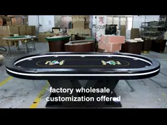 V shaped poker table led