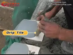No Peeling Traditional Chinese Glazed Roof Tiles 1900N Installation Process