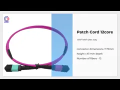 OM3 12 MTP MPO Fiber Optical Patch Cord 40G 3M LSZH SENKO Water Blue Color