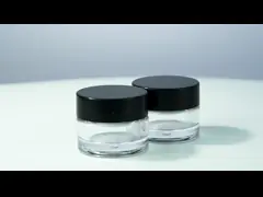 8ml New Thick-Wall Clear PET Cosmetic Jar High Clarity Round Base Heavy Wall with Black lid