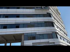 China Blue Color Aluminium Curtain Wall Glass Facade Panel for Steel Structure Building Design Solution in Global Market for sale