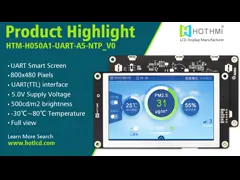 China 5 Inch Smart Serial Screen 800x480 UART TFT LCD Module Display Panel With TTL Interface for sale