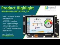 Quadro comandi di serie astuto a 5 pollici del modulo dello schermo 800x480 UART TFT LCD con il tocco capacitivo