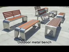 China SS Outdoor Metal Bench Personalised Garden Benches With Planters for sale