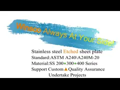 Winsco Metal SS 201 304 316 Mirror Etching Finished Cold Rolled Stainless Steel Sheet Plate