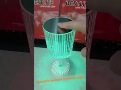 Wieder aufladbare Zylinder-Tischlampe RGB Gatsby mit Fernbedienung