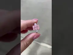 Radiant pink diamond ring